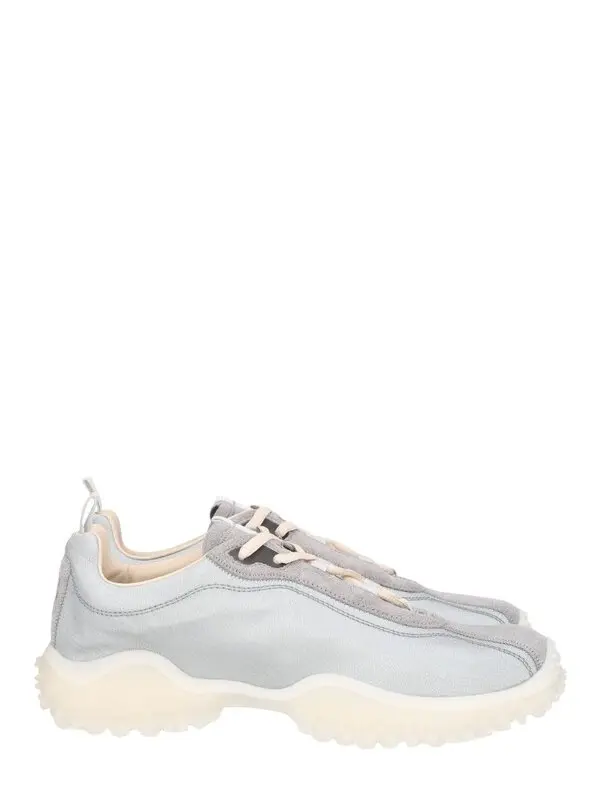 Miu Miu Bubble Sole Lace-up Technical Fabric Sneakers - Gray