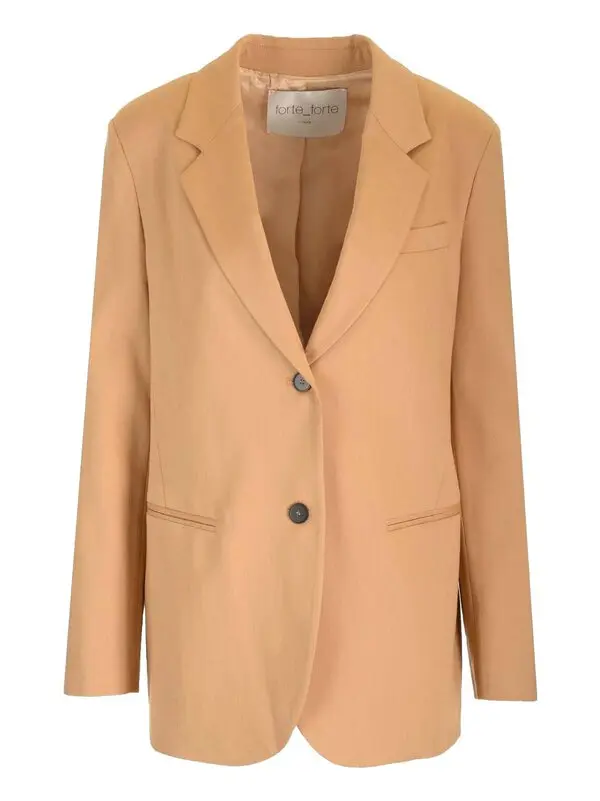 FORTE_FORTE Viscose Wool Blend Jacket - Cream