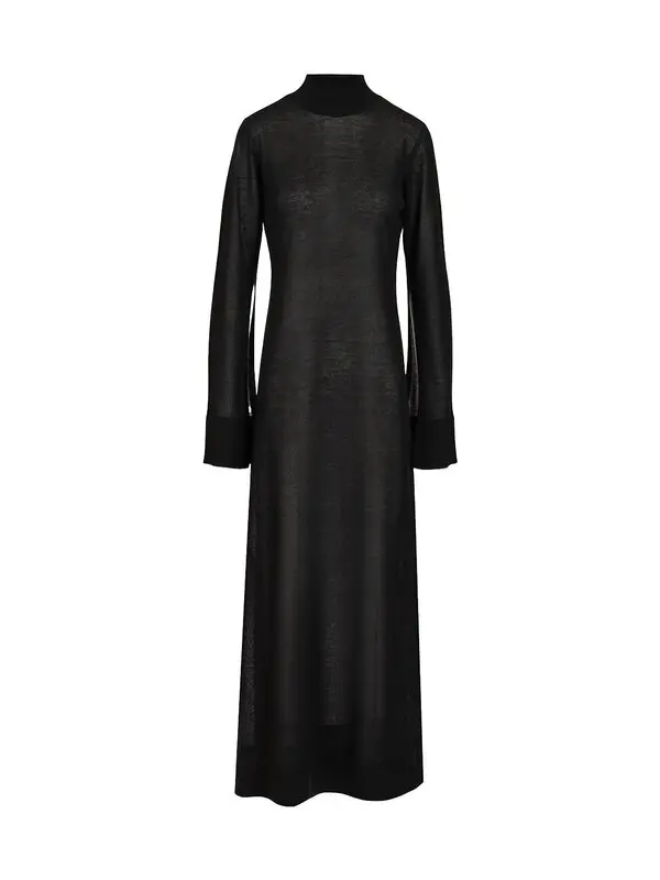 TOTEME Split Sleeve Knit Dress - Black