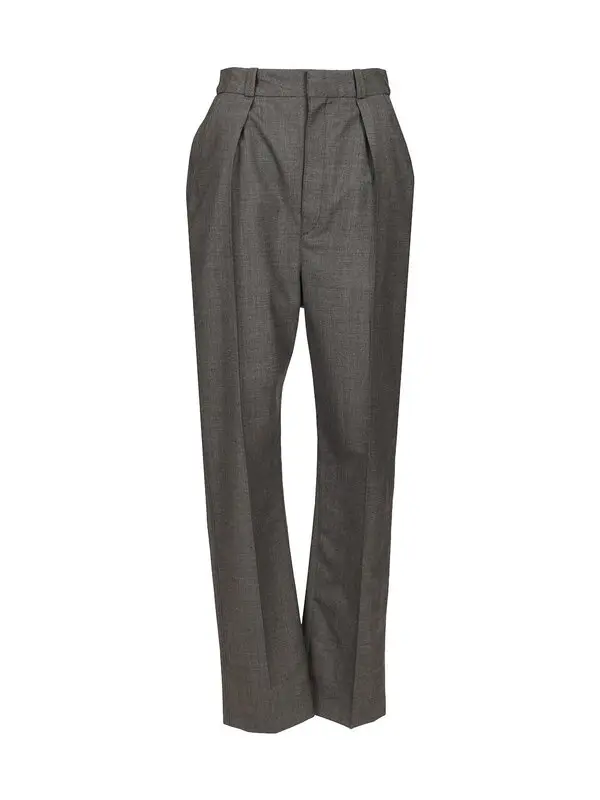 LEMAIRE Soft Trousers In Tropical Wool - Gray