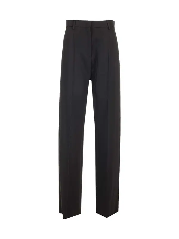 Valentino Garavani Grisaille Wool Trousers - Black