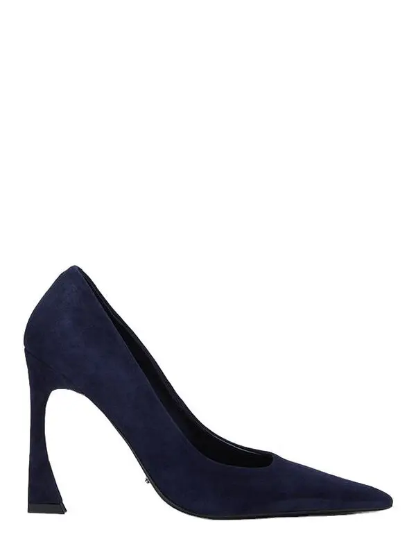 TONY BIANCO Swish Pointed Toe Court Heels - Navy Suede