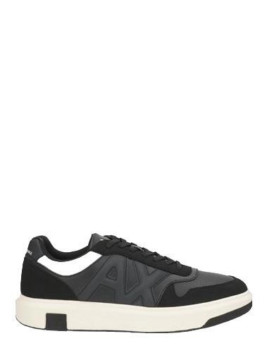 Armani Exchange Low-top Sneakers In Polyester And Polyurethane - Black