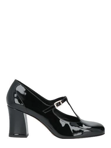 ZINDA Patent Leather T-bar Pumps - Black