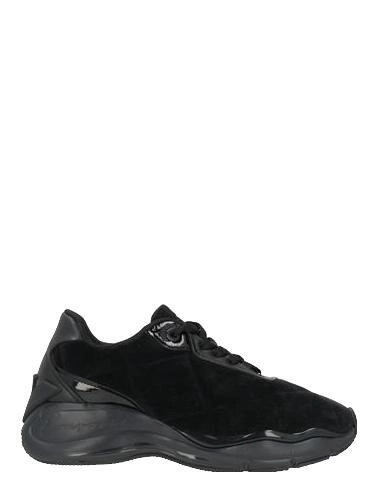 Emporio Armani Chunky Quilted Velvet Sneakers - Black