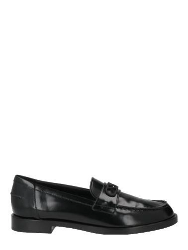 Emporio Armani Glossed-leather Loafers - Black