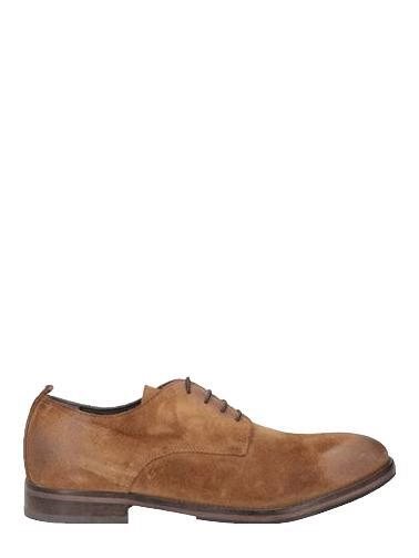 Moma Dark Leather Lace-up Derby Shoes - Brown