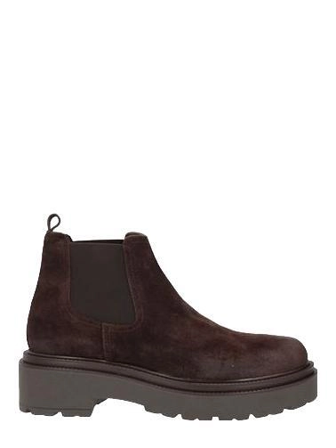 FABRIZIO CHINI Suede Chelsea Boots - Brown