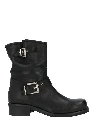FABRIZIO CHINI Leather Ankle Boots - Black