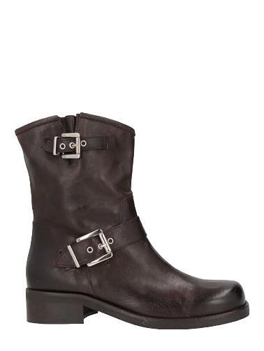 FABRIZIO CHINI Leather Ankle Boots - Brown