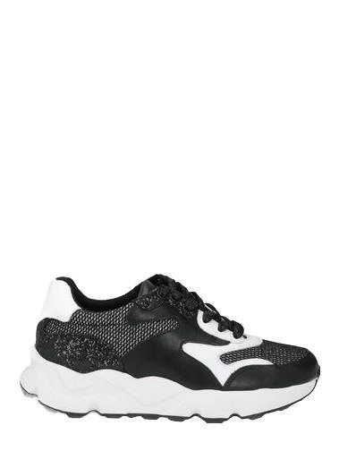 Liu Jo Low-top Sneakers With Mesh And Metallic Accents - Black