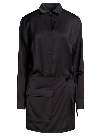 Emporio Armani Satin Shirt Dress - Black