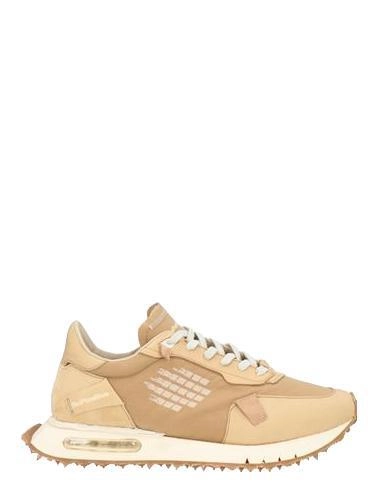 BEPOSITIVE Leather And Textile Fiber Sneakers - Beige