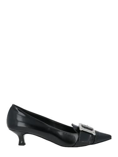 NILA & NILA Synthetic Material Pumps With Crystal Embellishments - Black