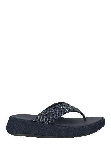 Fitflop Denim Embellished Thong Sandals - Blue
