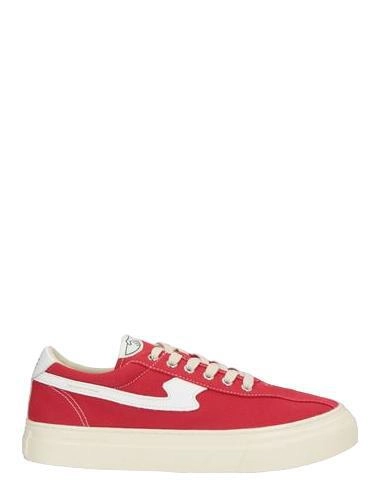 S.W.C STEPNEY WORKERS CLUB Leather And Canvas Low-top Sneakers - Red
