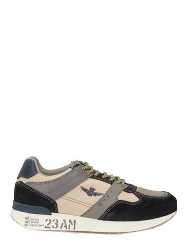 AERONAUTICA MILITARE Suede And Textile Low-top Sneakers - Blue
