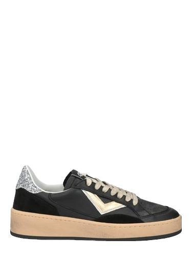 4B12 Leather Low-top Sneakers With Embellishments - Black