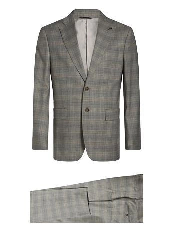 PAOLONI Suit Size Virgin Wool, Elastane - Grey