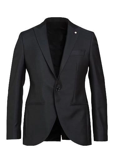 LUIGI BIANCHI MANTOVA Blazer Size Wool, Polyester - Black