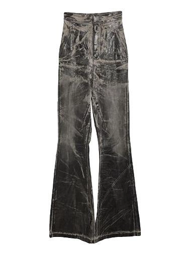Rick Owens High Waisted Flare Jeans - Charcoal