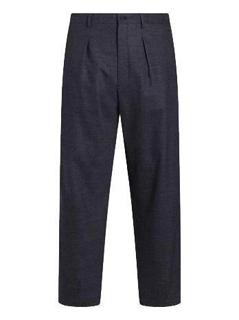 Giorgio Armani Virgin Wool, Cashmere, And Elastane Tailored Cropped Pants - Navy