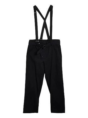 Emporio Armani Cotton Blend Casual Trousers - Black