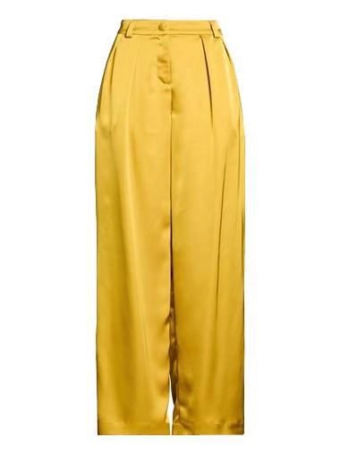 INES DE LA FRESSANGE PARIS Wide-leg Satin Pants - Mustard