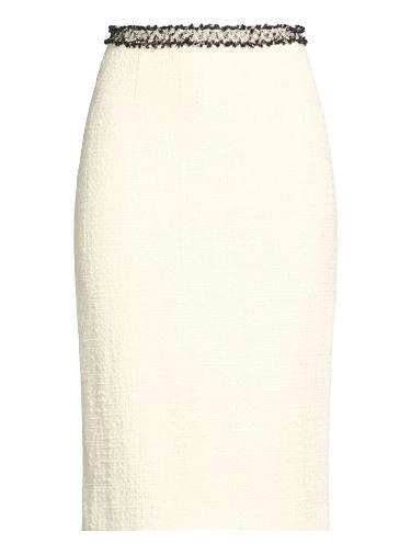 INES DE LA FRESSANGE PARIS Midi Skirt In Cotton - White