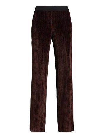 SIYU Wide-leg Viscose & Silk Velvet Pants - Brown