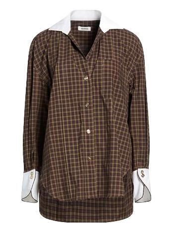 Sandro Cotton Poplin Tartan Button-up Shirt - Beige
