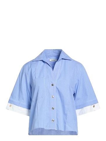 Sandro Checked Cotton Shirt - Blue