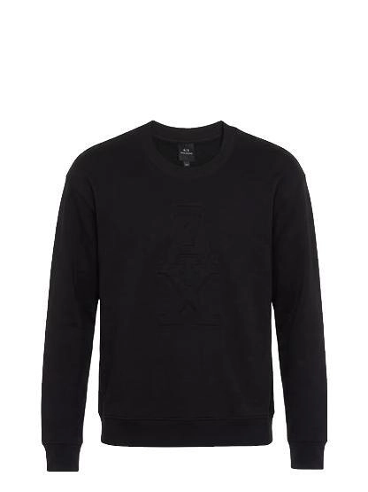 Armani Exchange Cotton Elastane Crewneck Sweatshirt - Black