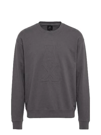 Armani Exchange Cotton Elastane Crewneck Sweatshirt - Grey