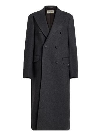 Officine Générale Wool Double-breasted Coat - Charcoal