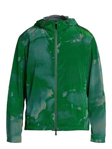 Herno Polyamide Tie-dye Windbreaker Jacket With Hood - Green