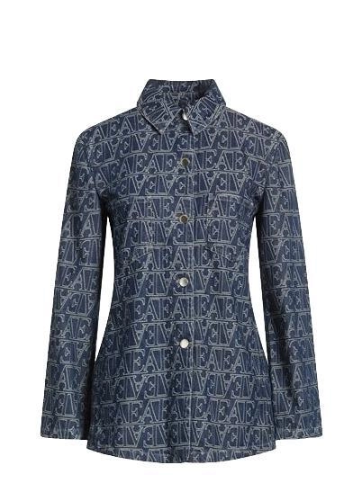 Emporio Armani Cotton Jacquard Denim Overshirt - Blue