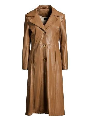STREET LEATHERS Leather Overcoat - Camel