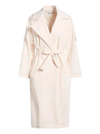 LA FILLE DES FLEURS Cotton Elastane Overcoat - White