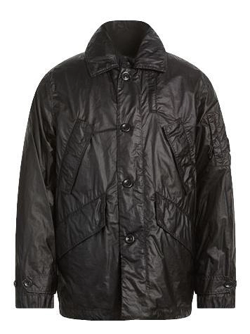 C.P. COMPANY Polyurethane Resin Coated Canvas Jacket - Black