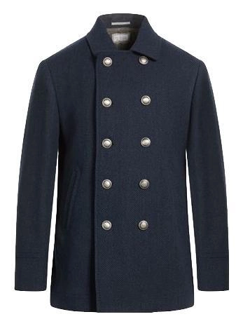 Brunello Cucinelli Double-breasted Wool And Cashmere Coat - Navy