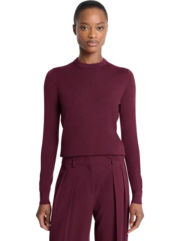 Michael Kors Ribbed Cashmere And Wool Blend Sweater - Red