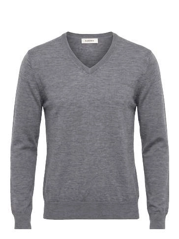 Sandro Wool V-neck Sweater - Grey