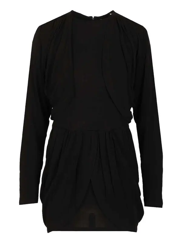 Isabel Marant Étoile Niamae Bouclé Cotton Jersey Short Dress - Black
