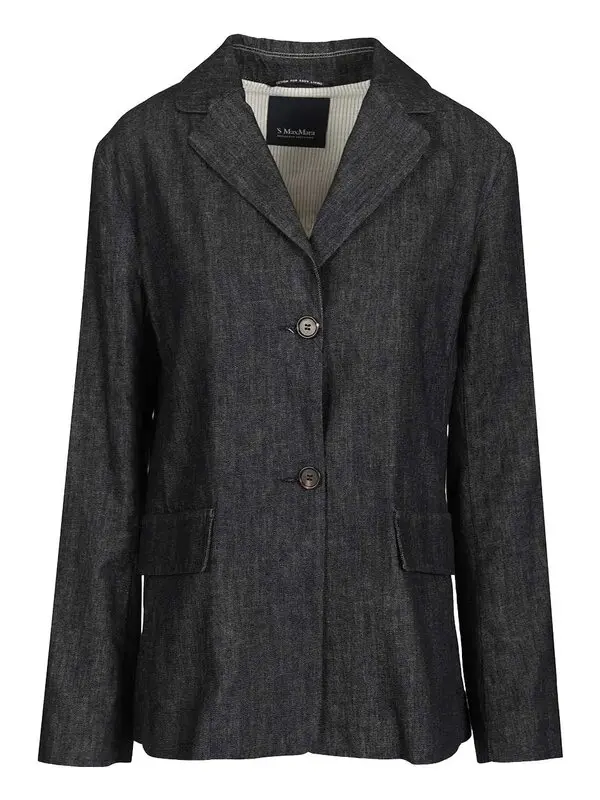 Max Mara Leone Stretch Denim Jacket - Blue