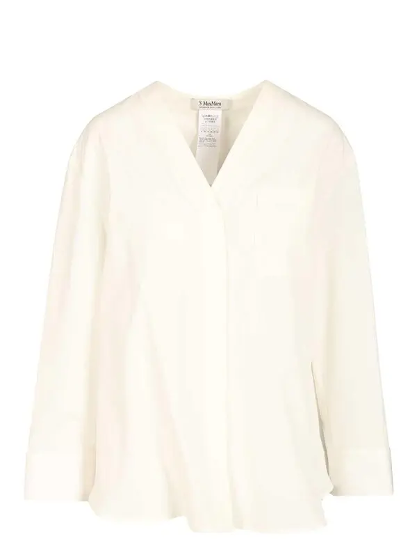 Max Mara Cotton Poplin Chicca Shirt - White