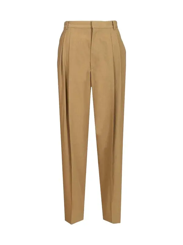 Celine Montauk Wool Trousers - Cream