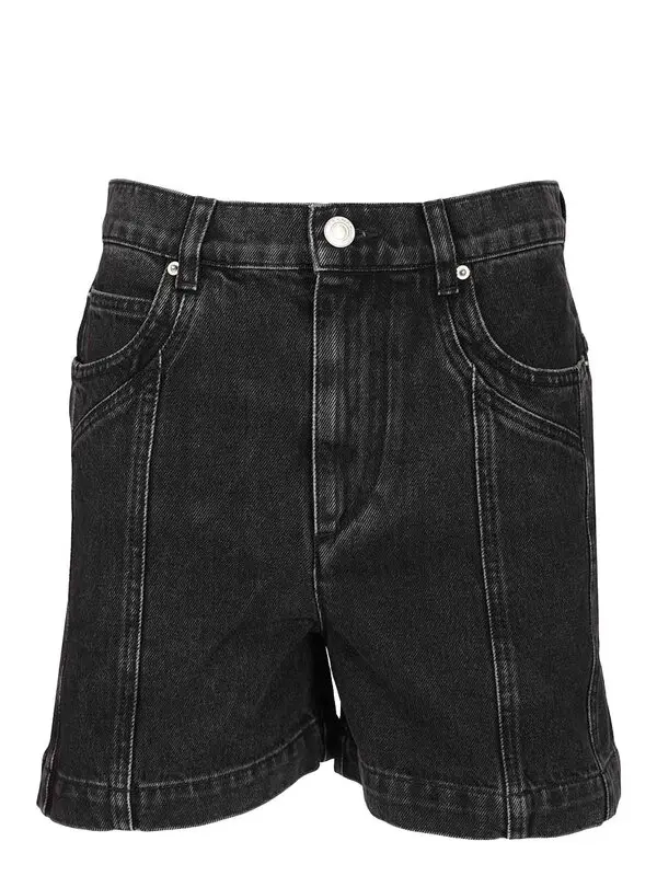Isabel Marant Étoile Joely-ga" Wide-leg Denim Shorts - Black