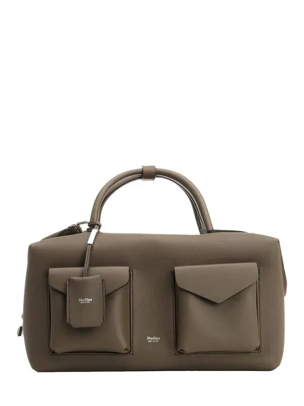 Max Mara Large Cargo Bag In Smooth Calfskin - Brown