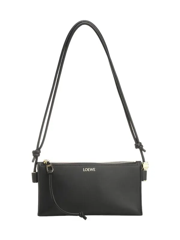 Loewe Joya" Calfskin Nappa Leather Clutch Bag - Black